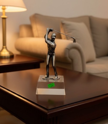 Full SS Golf Trophy Crystal Stone Vase Award & Custom Name - NIC HOME DECOR